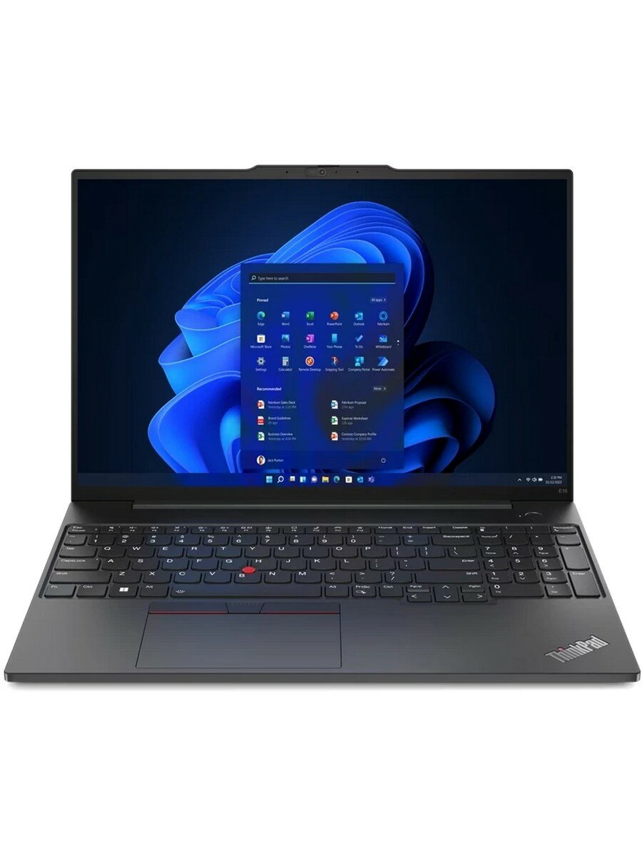 Ноутбук 16" IPS WUXGA LENOVO ThinkPad E16 G2 black (AMD Ryzen 5 7535HS/16Gb/512Gb SSD/VGA int/FP/noOS) ((21M5S0J500))