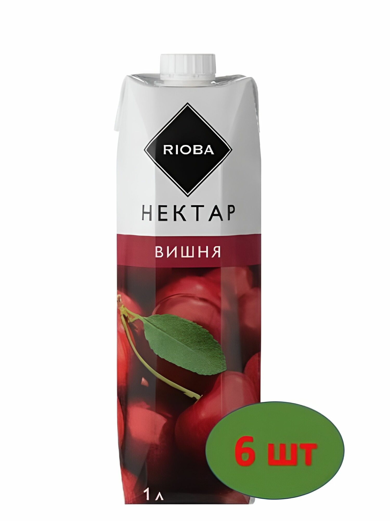 RIOBA, Нектар вишневый, 1л. Упаковка 6 шт.