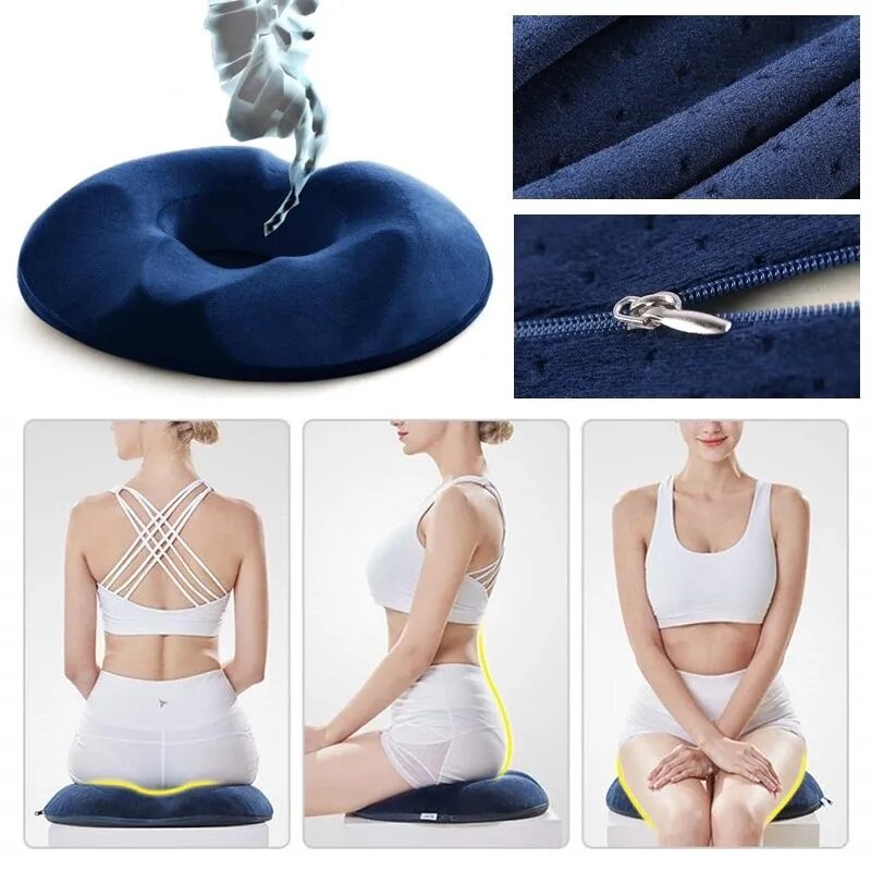 Подушка на стул Подушка сиденья из пены с эффектом памяти для инвалидов, от геморроя, против пролежней, может использоваться для инвалидных колясок 41x45 см