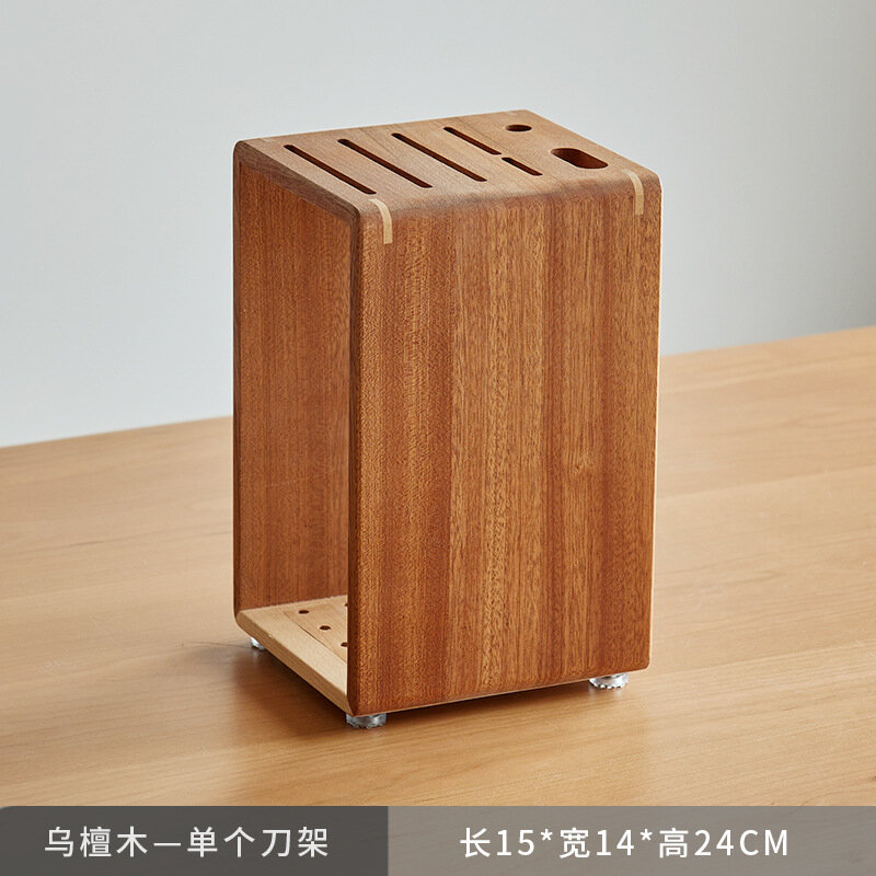 Стойка для ножей, органайзер для ножей из массива дерева, держатель для ножей на кухонной столешнице, вентиляция и дренаж, кухонная стойка для ножей