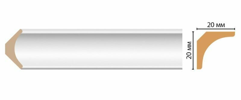 Плинтус Потолочный Decomaster D133-114 В20хШ20хД2400 мм / Декомастер.