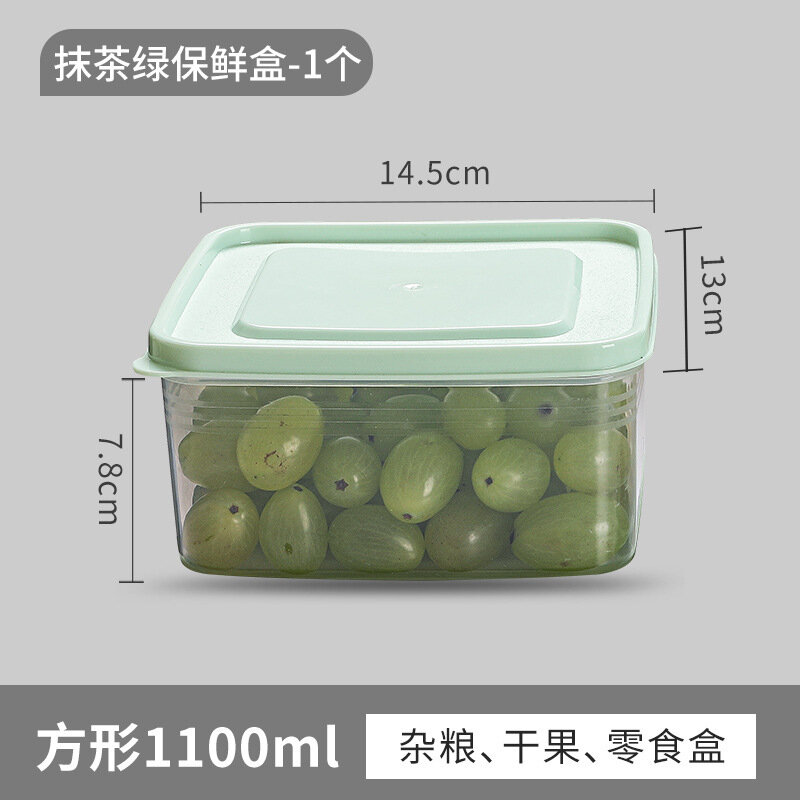 Зеленые мятные квадратные контейнеры для хранения еды в морозилке для яиц и пельменей - герметичные, прозрачные