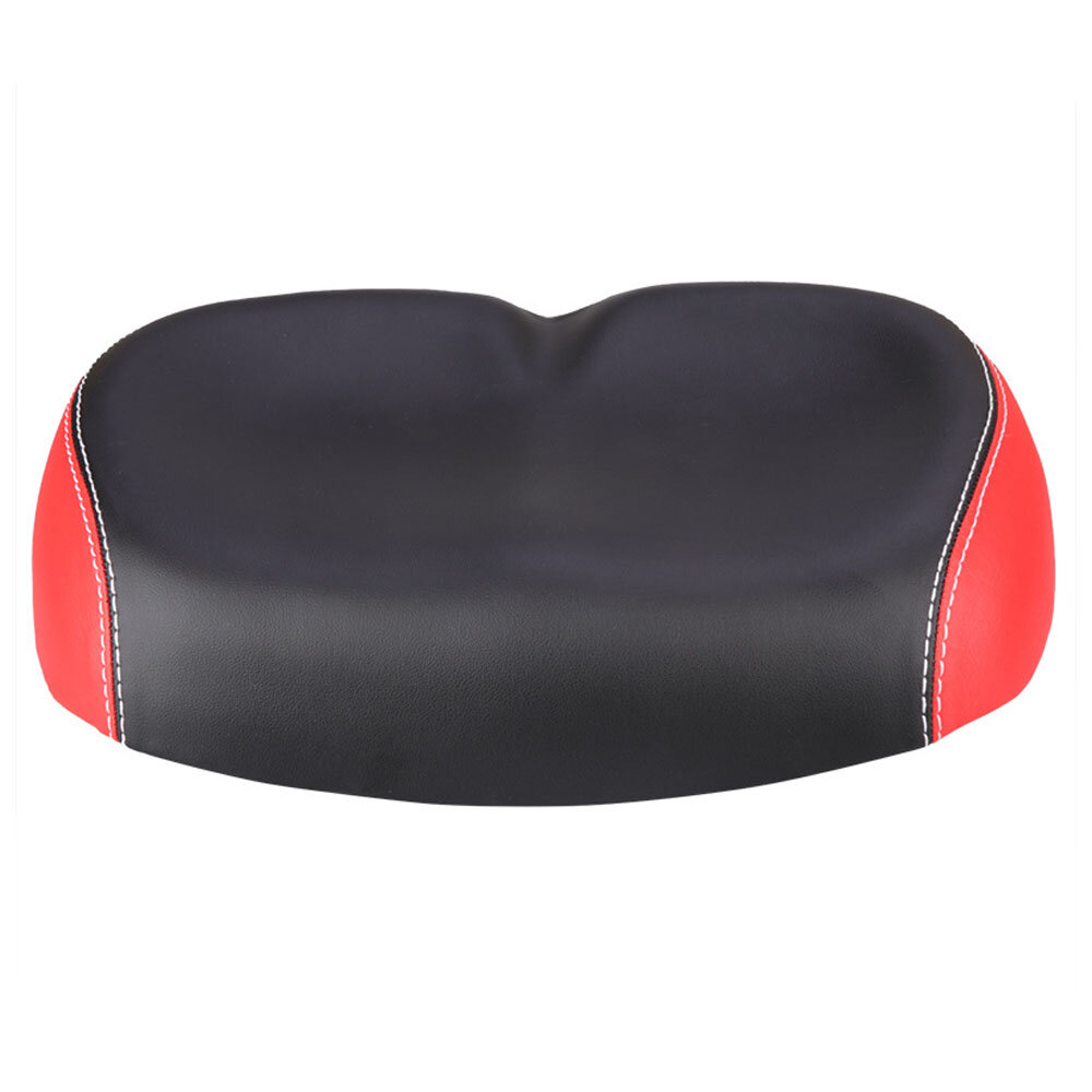 Седло для велосипеда Горный велосипед Седло без носа Широкое седло Материал ПВХ кожа+полиуретан+пластик Цвет черный, черный красный, черный синий Размер 260*170*100мм Пакетный вес 538г Количество 1 шт