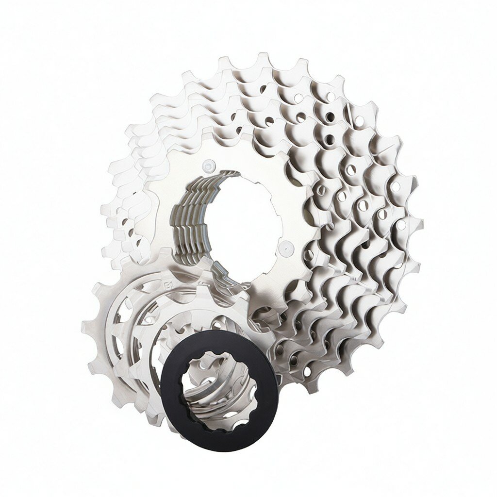 Кассета для велосипеда 10 скоростей 11-25T Свободнолетающий звездчатый механизм Звездочка для велосипеда Запчасть для замены Дорожный велосипед Складной велосипед Цвет: Серебристый Материал: Сталь