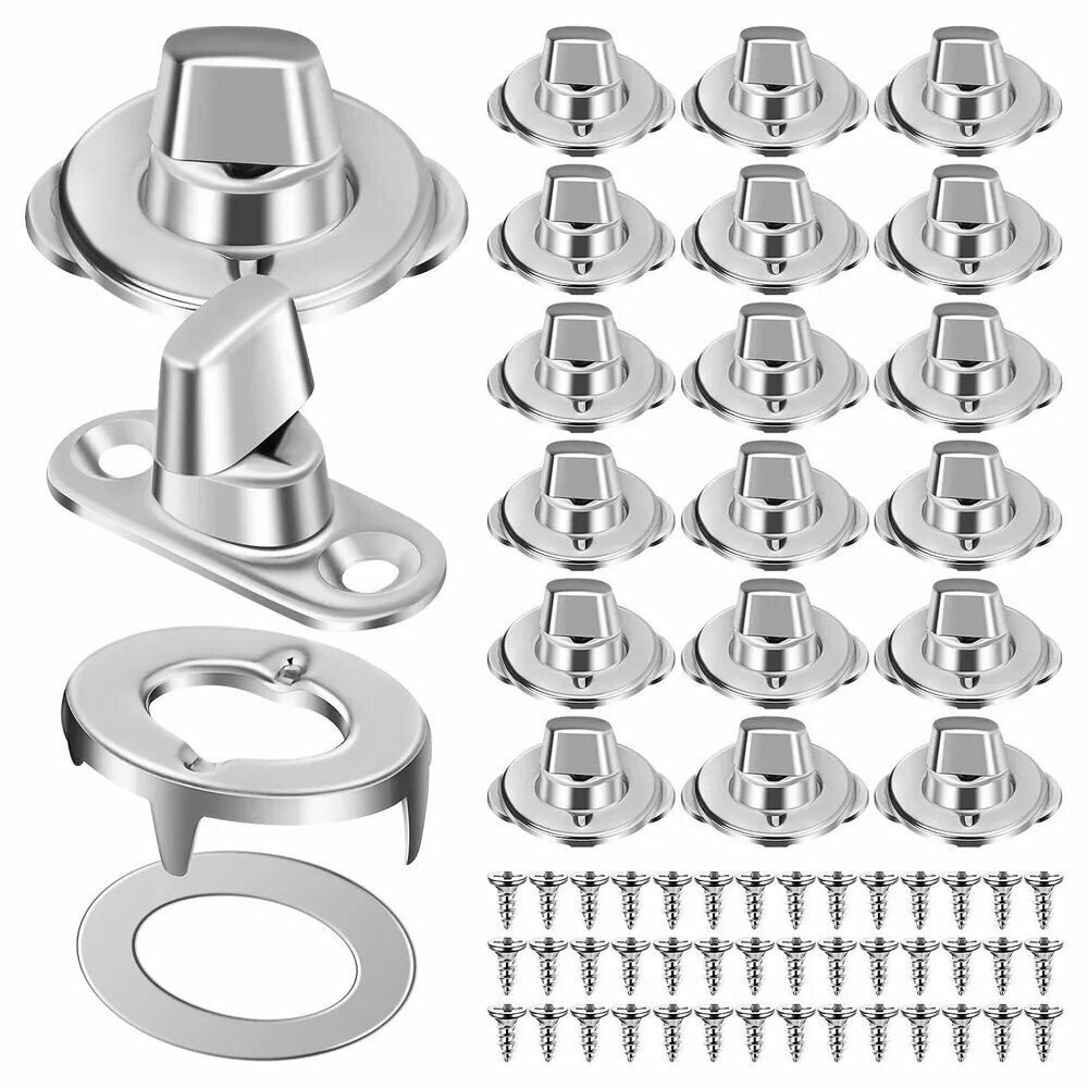 20 Комплектов крепежных деталей с люверсами, Крепежные винты с проушиной для поворотной кнопки для парусинового судна