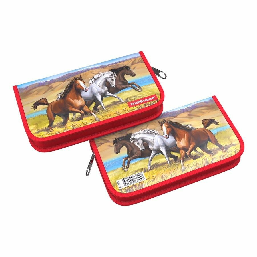 Пенал 1 отделение без наполнения "Horses" 205*1110 см 47355 "Erich Krause"
