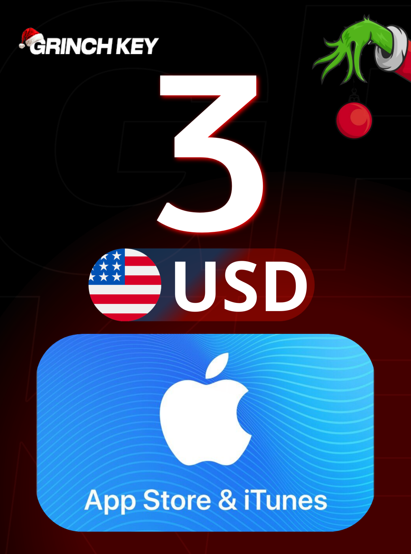 Подарочная карта Apple | Пополнение App Store&iTunes (Apple ID) | Apple Gift Card на 3$ Долларов