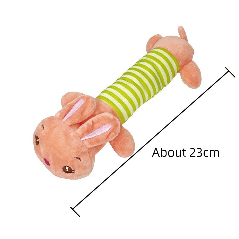 Игрушка-кролик для собак, издающая звуки, плюшевая игрушка для прорезывания зубов и чистки зубов, кость для