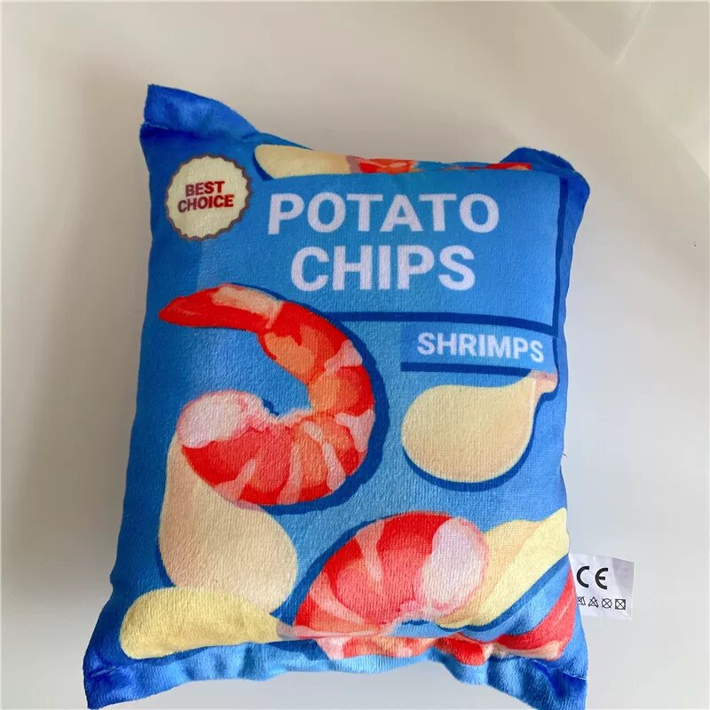 Игрушка для собак из бумаги, имитирующая звуки, в виде картофельных чипсов, устойчивая к укусам, плюшевая, для чистки