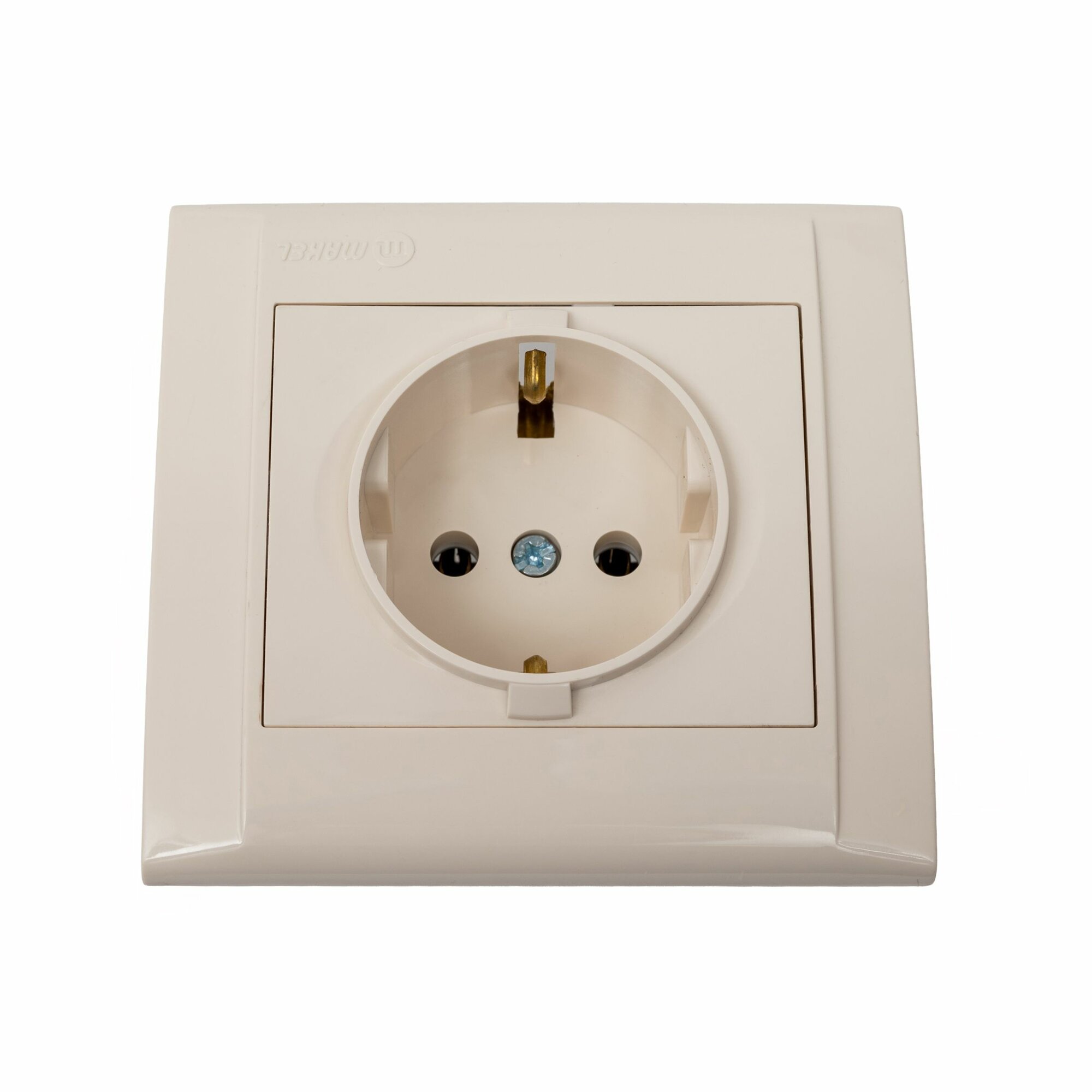 Розетка MAKEL 1-м СП Defne 16А IP20 с/з кремовый 42010028