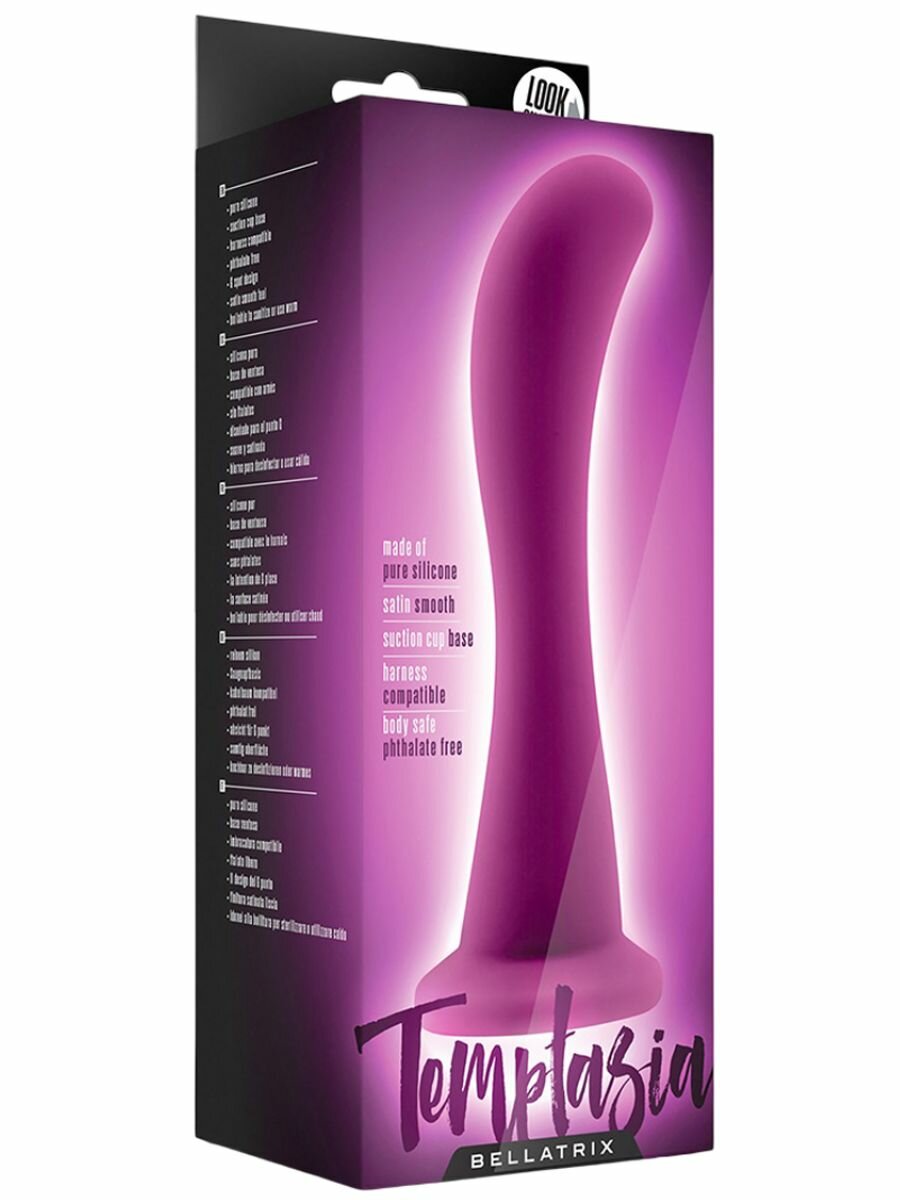 Фиолетовый силиконовый фаллоимитатор на присоске "Temptasia Bellatrix Plum" 15см