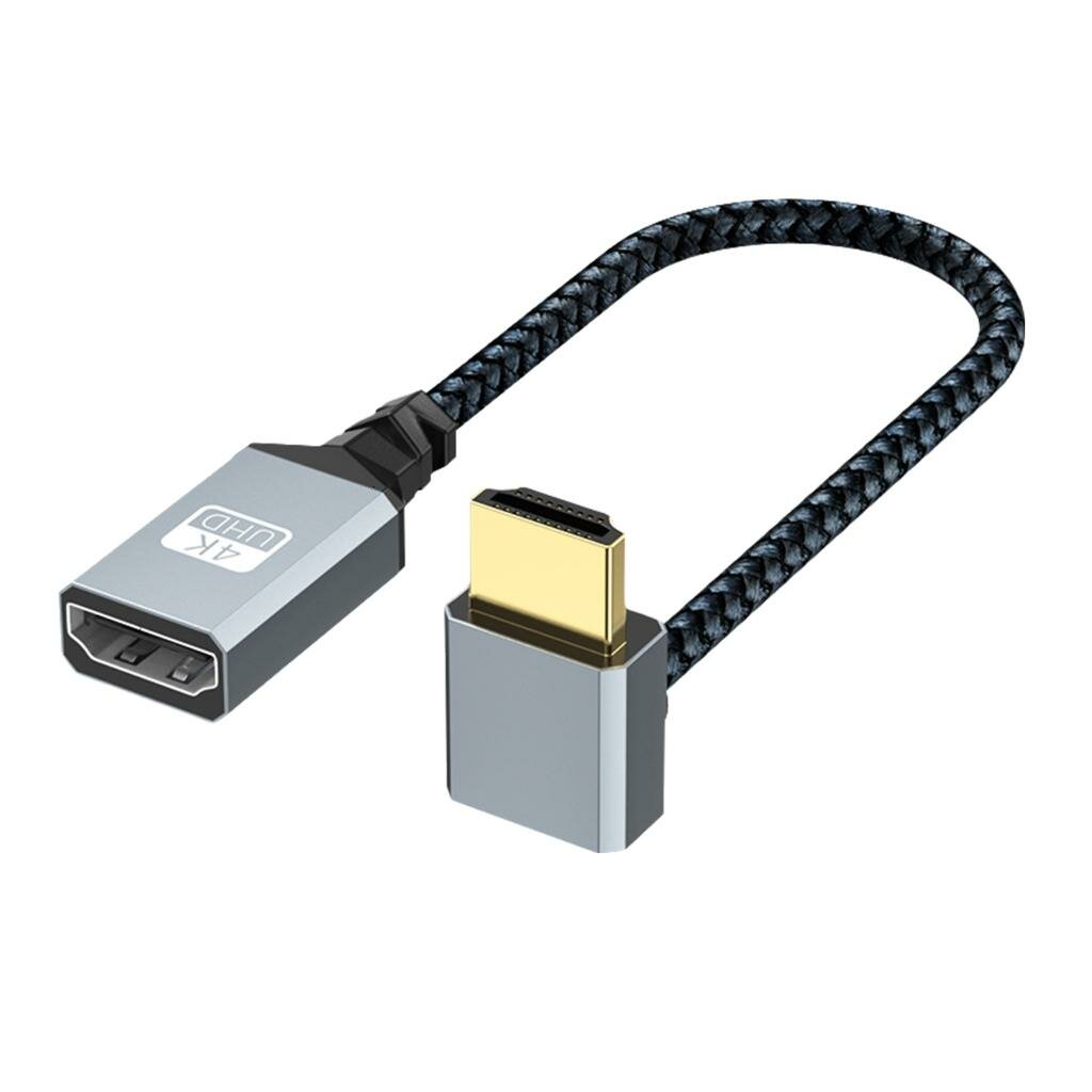Удлинитель HDMI 4K, мужской на женский, нижний тип - Металл 60 Гц