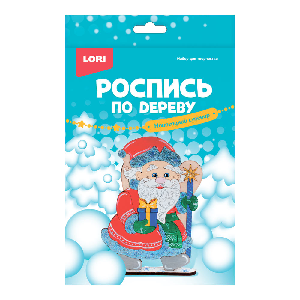 LORI Роспись по дереву Дед Мороз Новогодний сувенир Фнн-002 с 5 лет