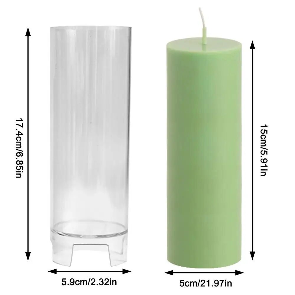 Поликарбонатная акриловая Пластиковая форма, Набор для изготовления свечей, «сделай сам», в полоску, круглый тонкий зуб, Цилиндрическая Свеча, Пластиковая форма, полосатый инструмент для свечей