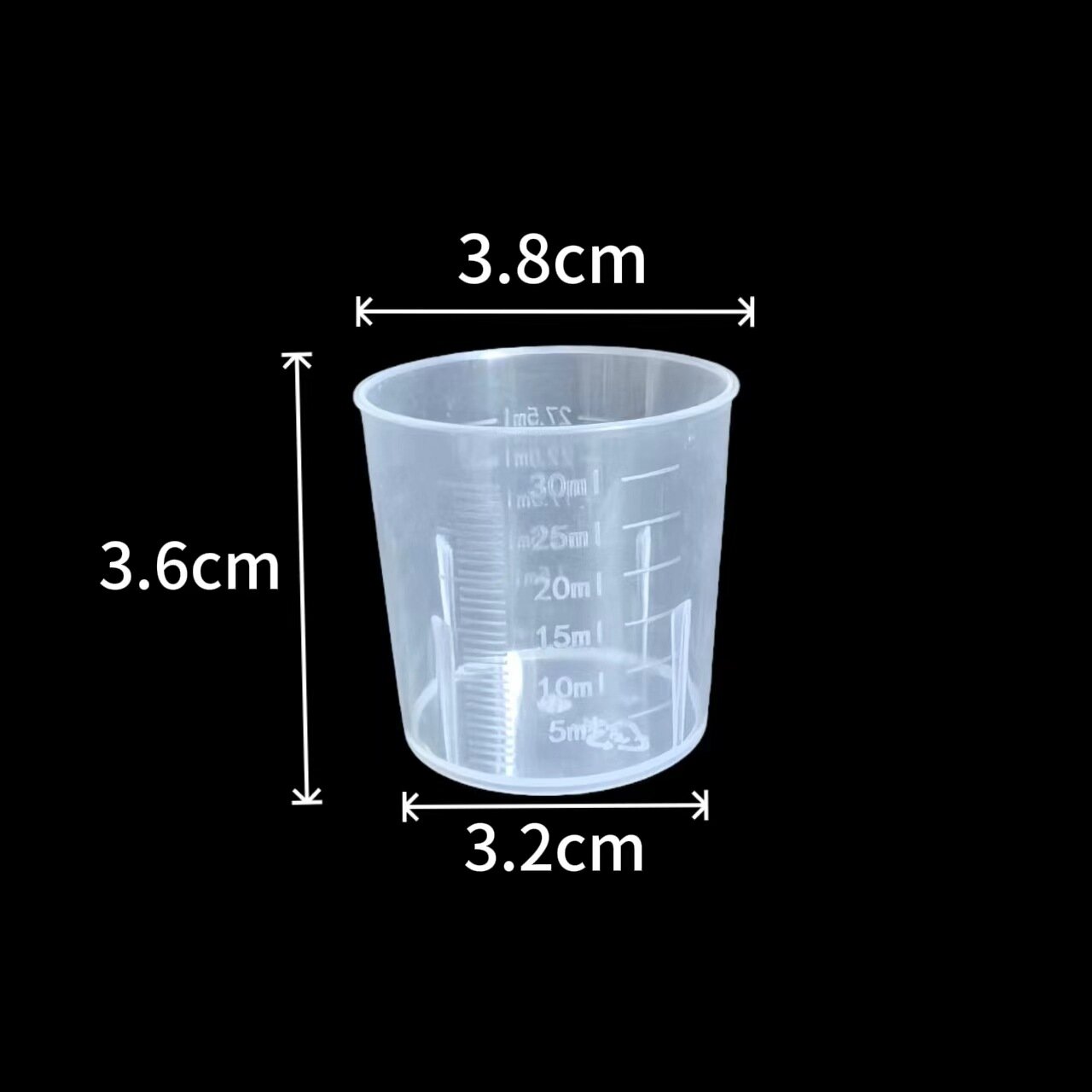 Пластиковый мерный стакан лабораторный стакан с ручкой, мерный цилиндр, прозрачный PP, градуированный стакан, мерный стакан для пестицидов, утолщенный миллилитровый стакан