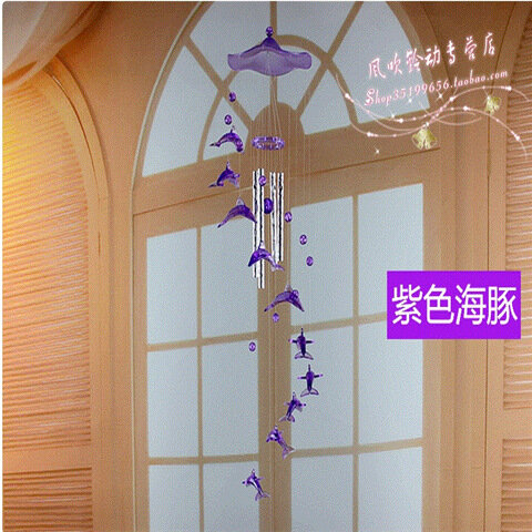 Ветряная колокольчик, подвесное украшение, подарок на день рождения для женщин, поздравительная открытка, подвеска в виде дельфина, сердца, бумажного журавля для лучшего друга или подруги