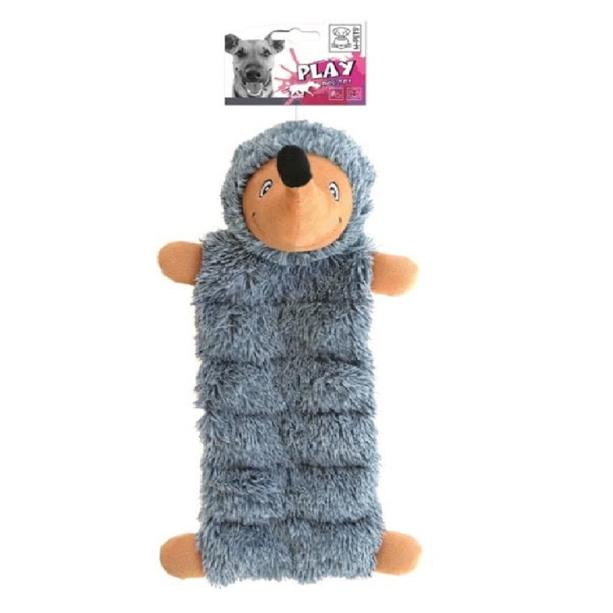 M-PETS Игрушка мягкая для собак Ёжик ERIZO длинный серый, 43см 10600299