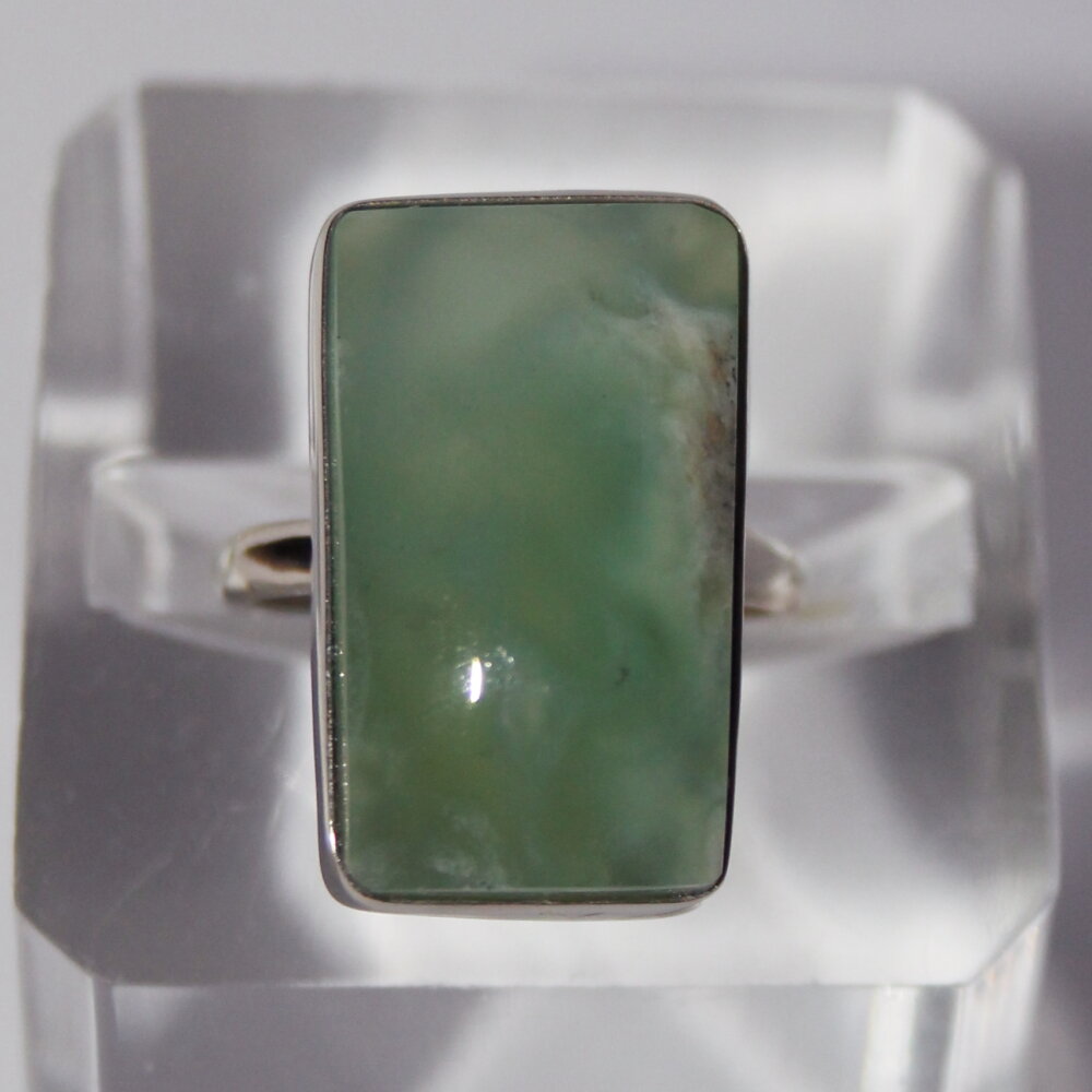 Кольцо-кулон, хризопраз