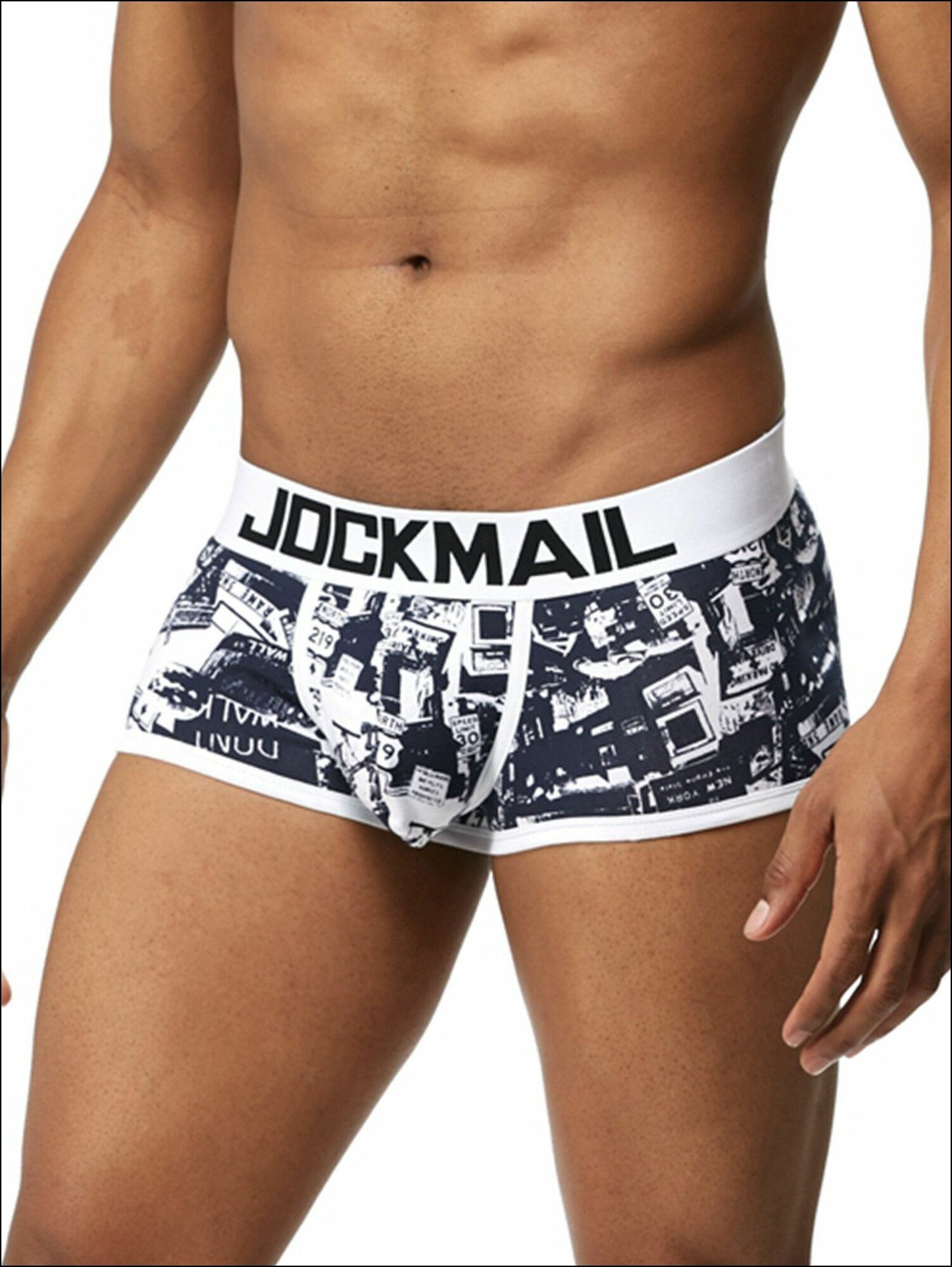 Мужское нижнее белье JOCKAMIL, стильные боксеры из хлопка с принтом, эксклюзивный дизайн