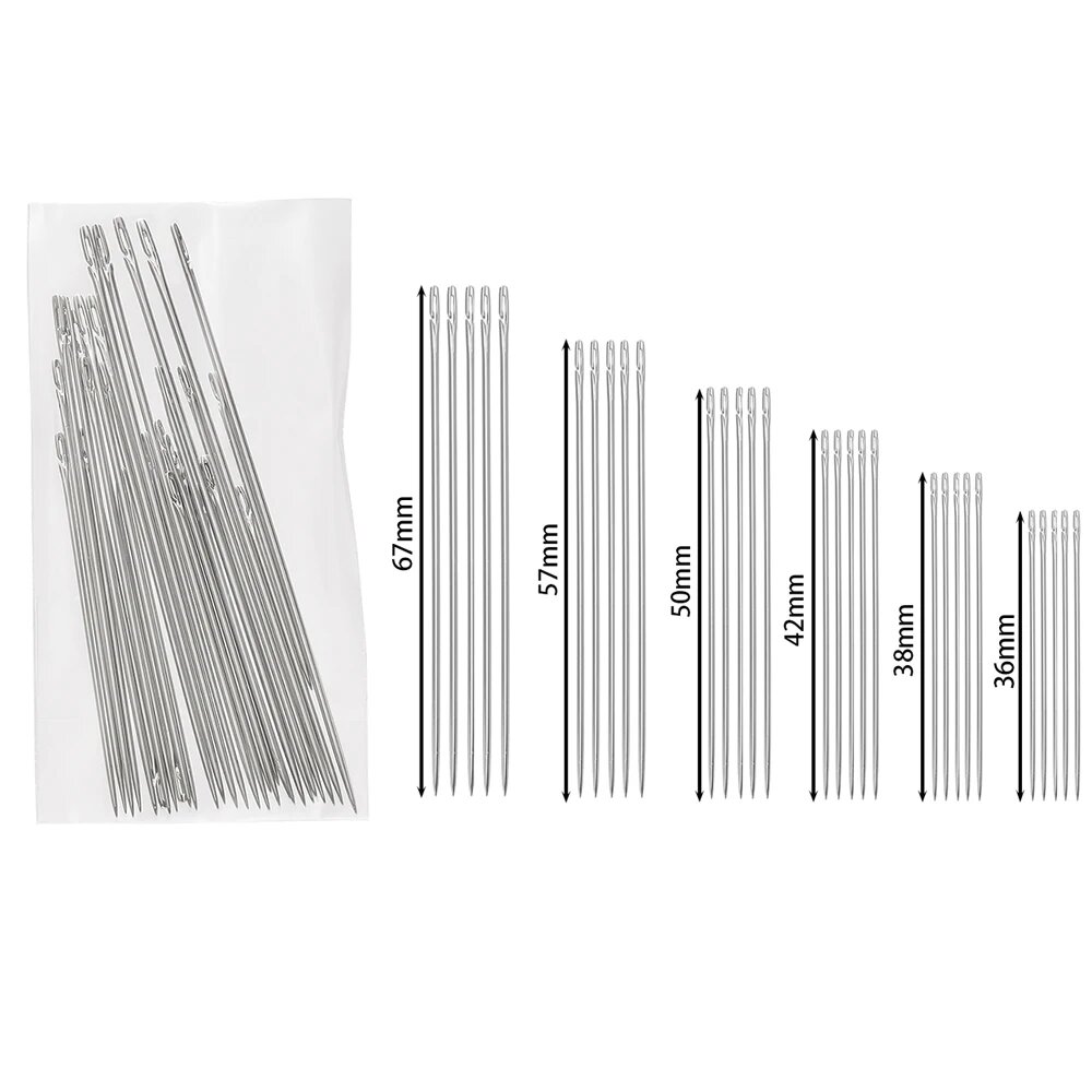 Швейные иглы YouYoungDifferent AC4471 для рукоделия Белый, 30pcs 6sizes