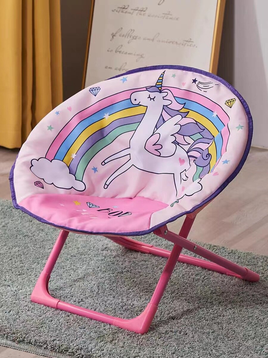 Детское кресло-луна, ленивое кресло, солнечное кресло, детское мультяшное складное кресло с подлокотниками, стул для отдыха, маленькое кресло для детского сада