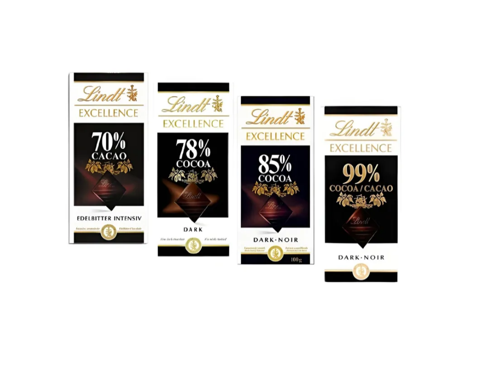 Набор горького шоколада Lindt Excellence, (4 шт. х 100 гр.)