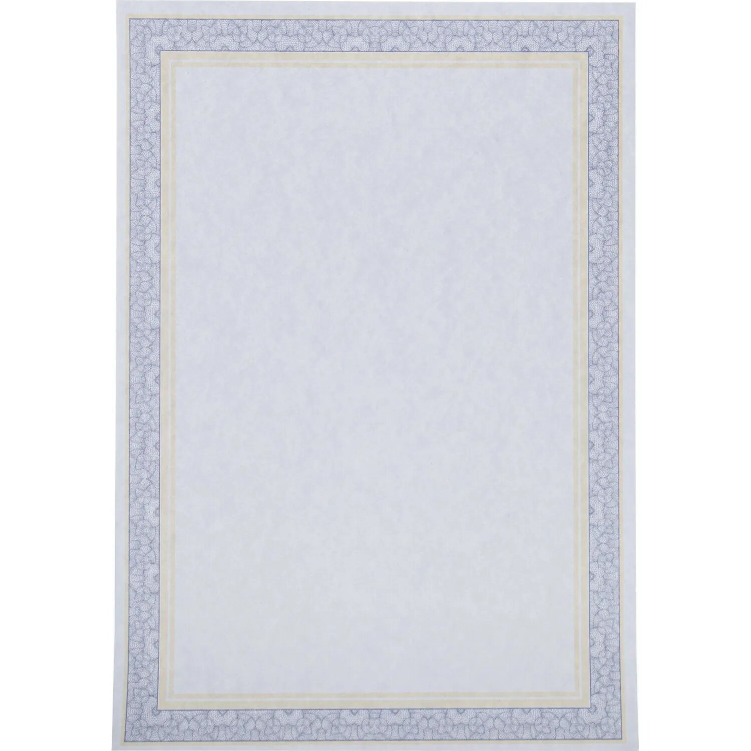 Сертификат-бумага А4 Attache 50 шт/уп двойная рамка сине-оранжевая ID8