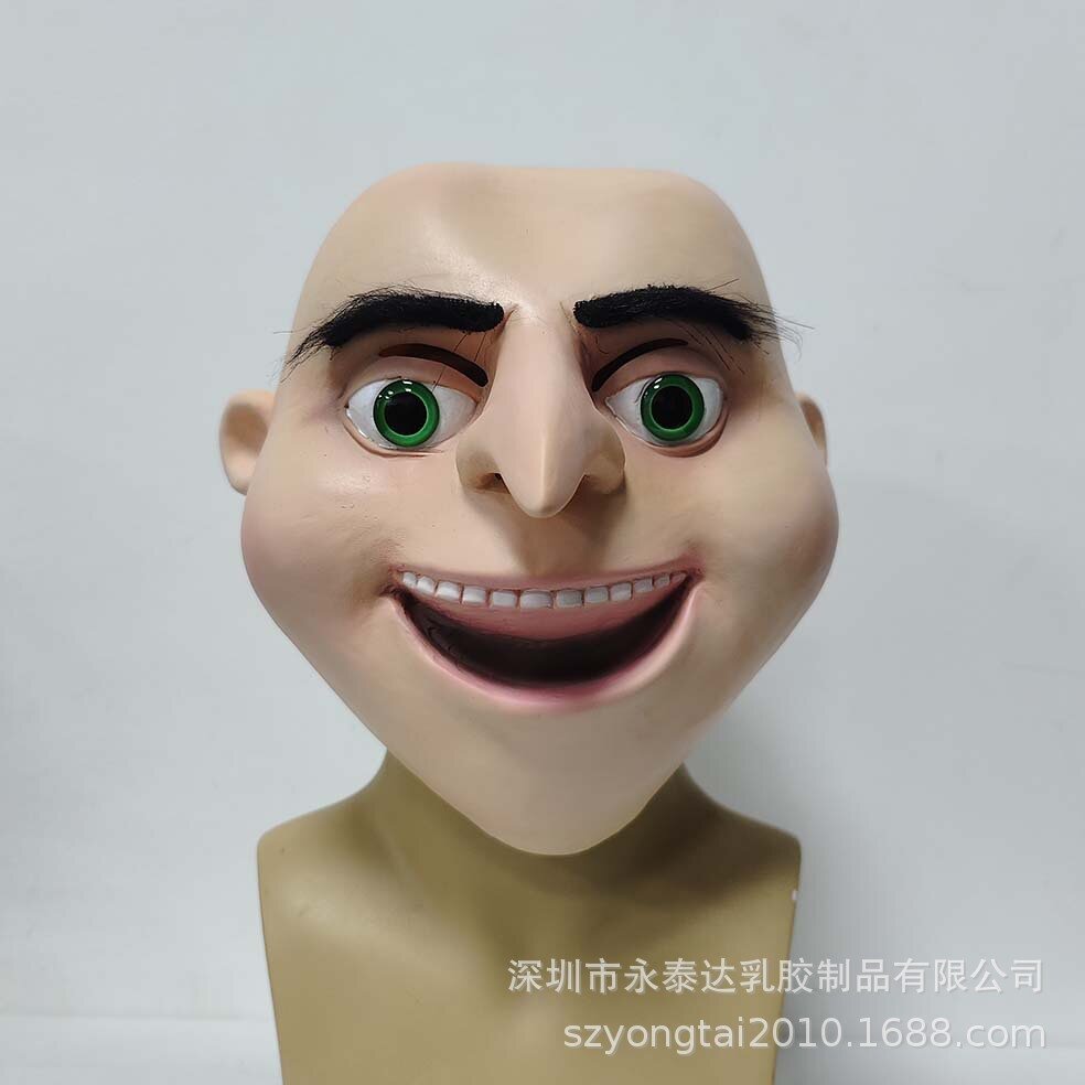 Головной убор Гринча, маска из латекса из фильма "Гадкий Я", реквизит для выступлений, Хэллоуина, вечеринок, забавных ролевых игр