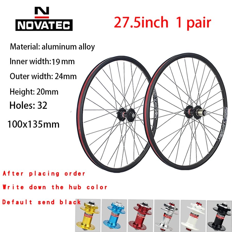 Колеса Novatec D041/D042 26/27.5/29 дюймов для горного велосипеда 27.5inch 1 pair