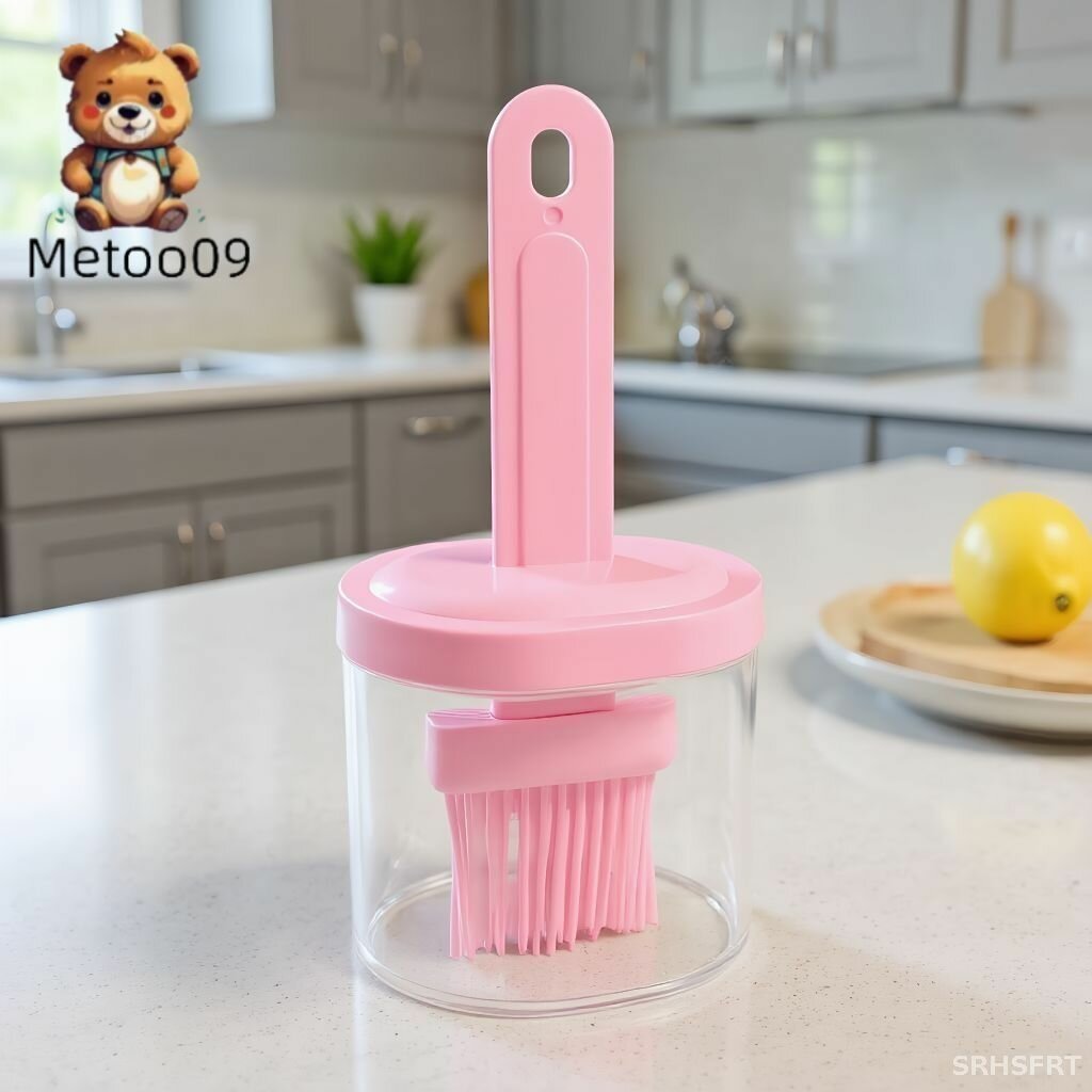 Text Масленка для кухни, силиконовая кисточка для масла с бутылочкой, Случайный цвет, 1 шт