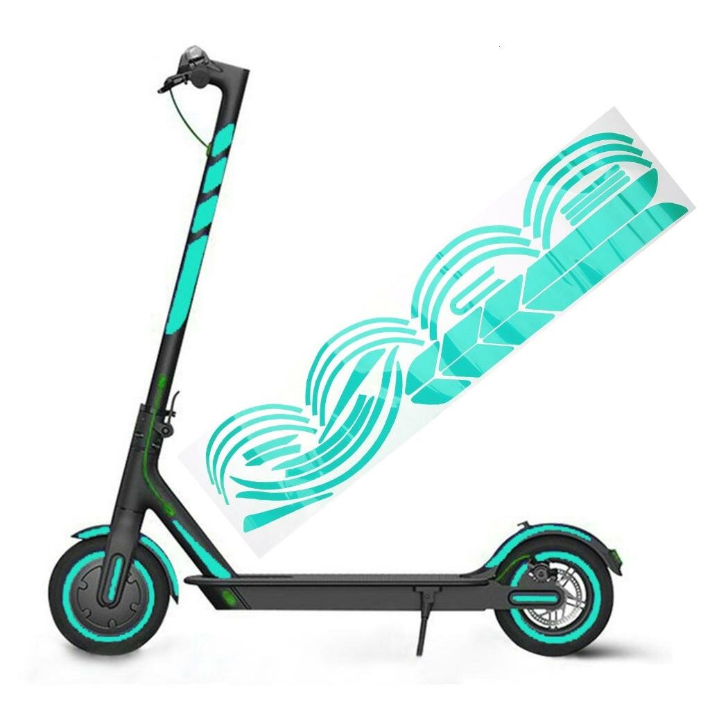 Светоотражающие наклейки для электросамоката, Зеленый