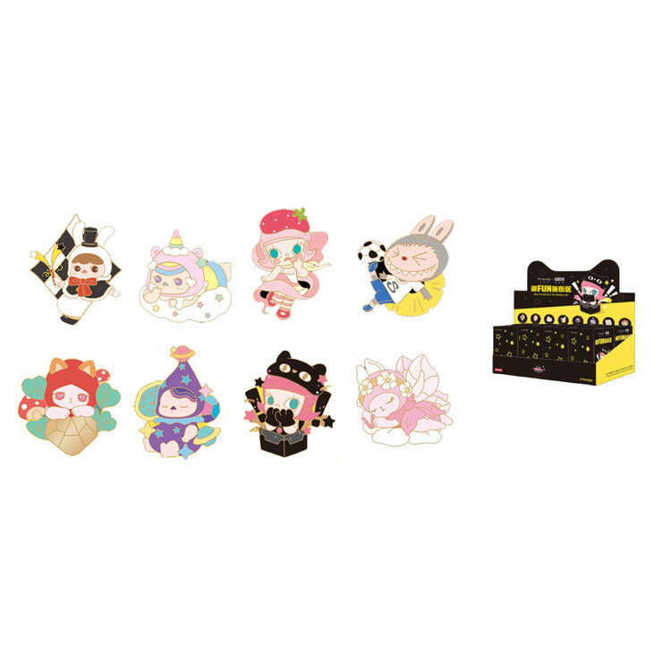 Значки POP MART Trendy Fun New District Mystery Box, 8 шт.