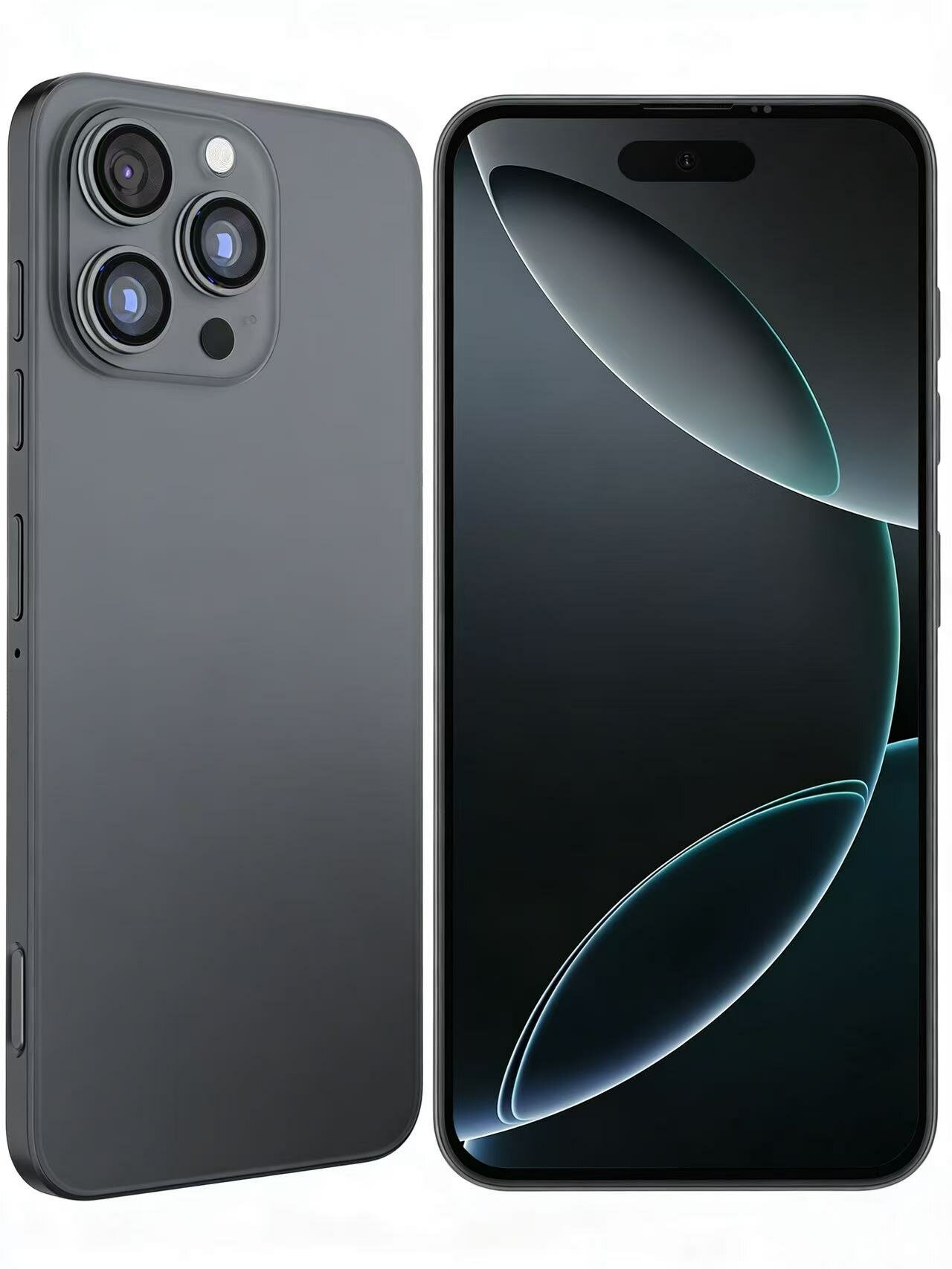 Мобильный телефон смартфон 16promax 6/128 ГБ RU, Dual nano SIM, Android 14, Серый