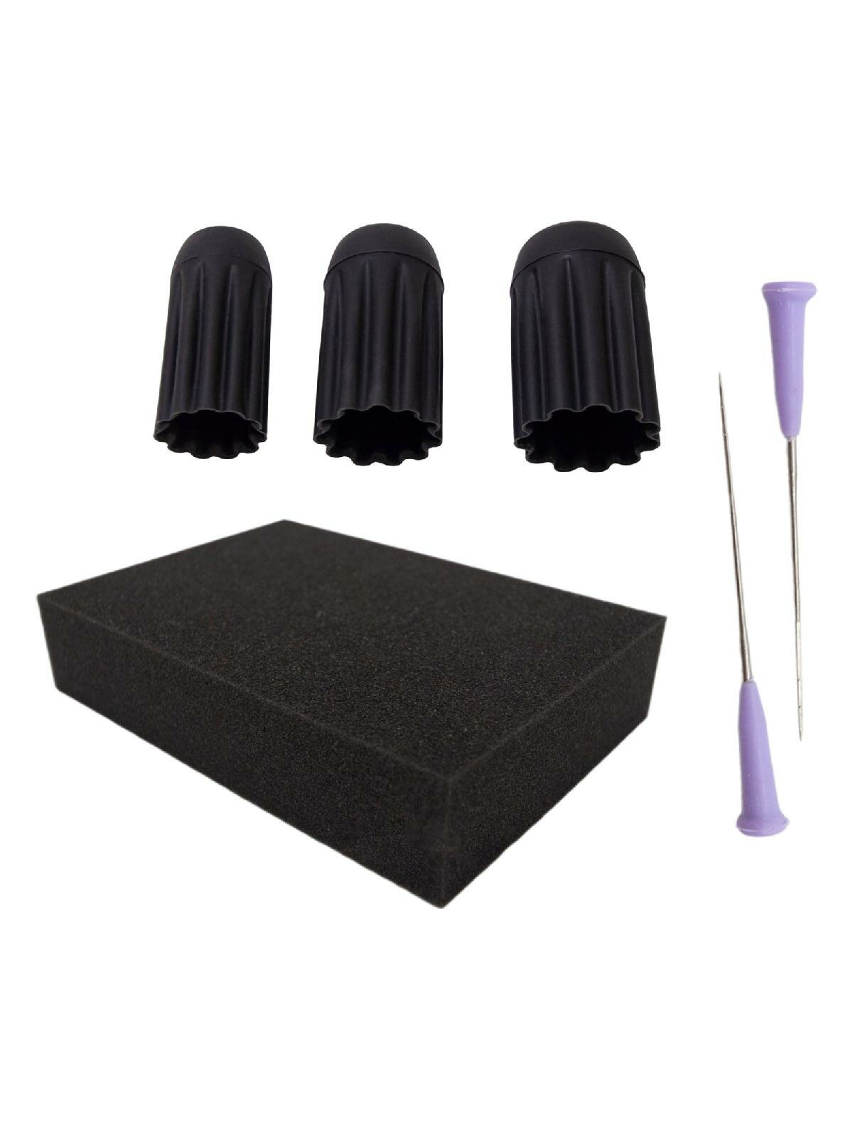 3шт Силиконовый наперсток, защита для пальцев для вязания, Щитки для пальцев для валяния