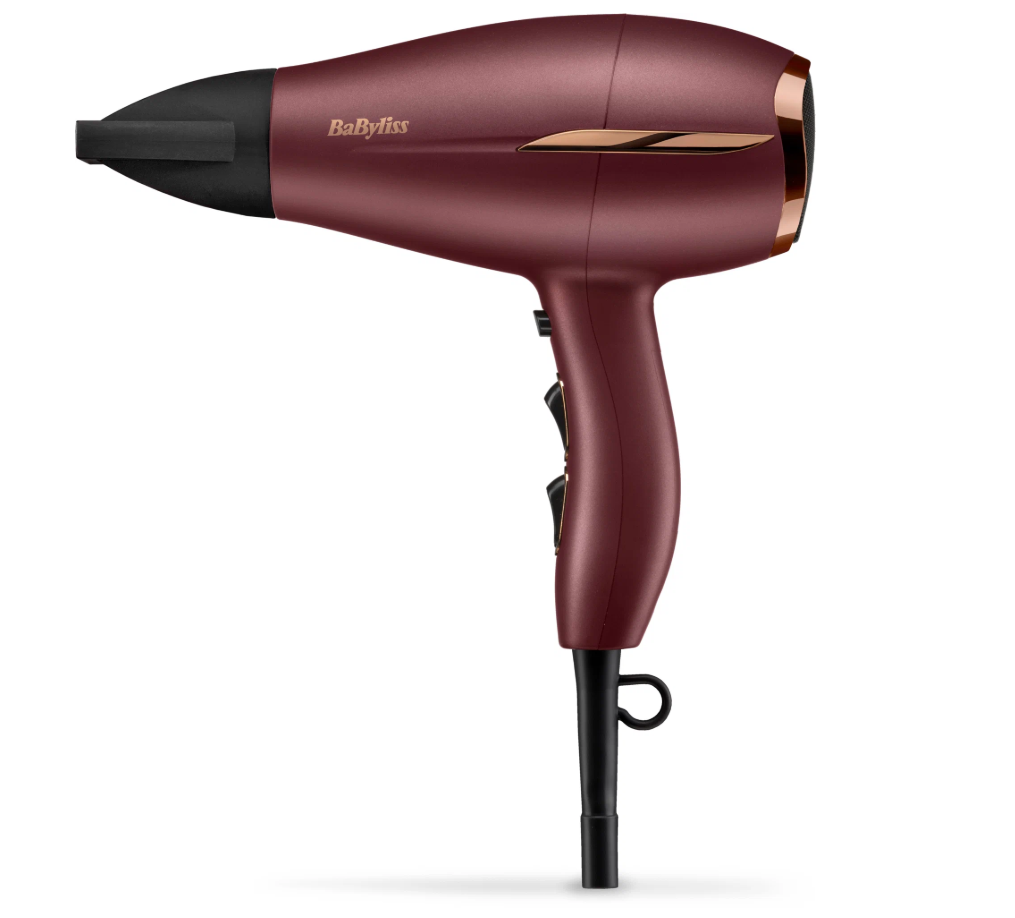 Фен для волос BaByliss 5753PE, 2200Вт, 3 режима, петля для подвешивания, ионизация, красный