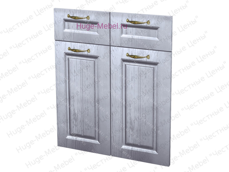Кухонный фасад Ф-41-М Сталь (Мария) Huge Mebel . Ширина 592 Высота 708. Кухонные фасады