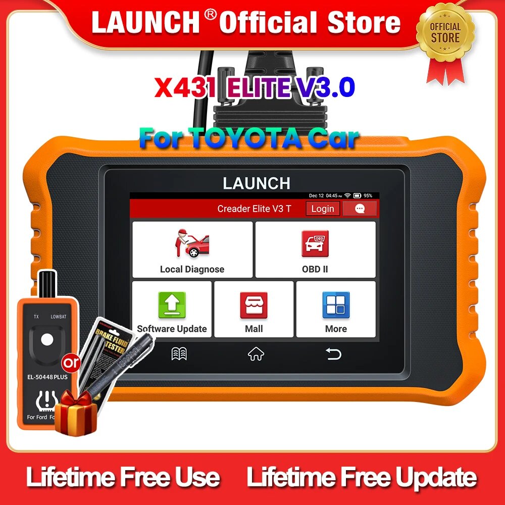 2026 Новый LAUNCH X431 ELITE V3.0 для автомобильного OBD2 сканера TOYOTA, двунаправленные диагностические инструменты, все системы кодирования ЭБУ, бесплатное обновление