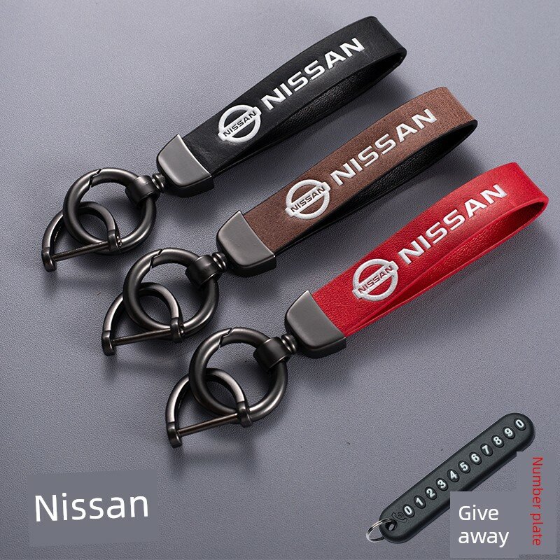 Элитный кожаный брелок для ключей Nissan (Sylphy, Teana, Qashqai), Mazda (X-Trail, Tiida, Sylphy) из натуральной кожи