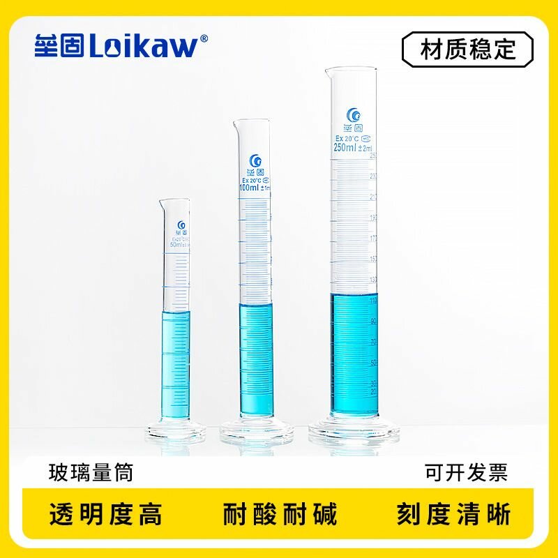 Цилиндр стеклянный 100 мл (ц. д. 1 мл) для ареометра АСП-3 / Емкость мерная - цилиндр на пластиковом основании / Мензурка стекло.