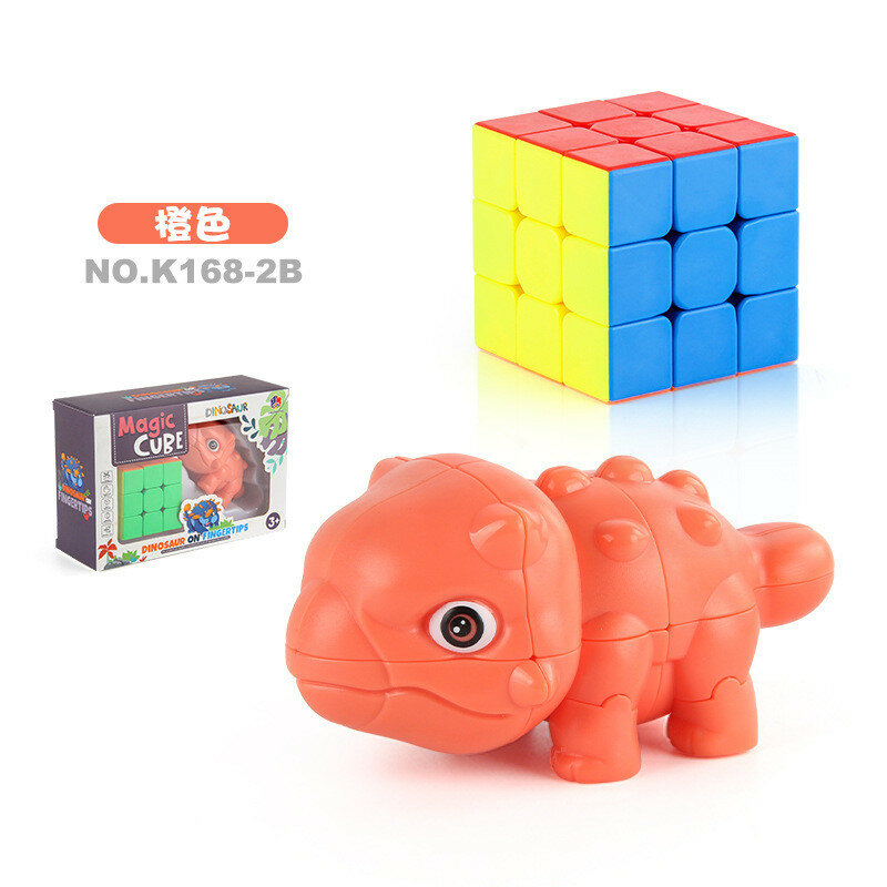 Головоломка для детей dinosaur puzzle cube set, оранжевый