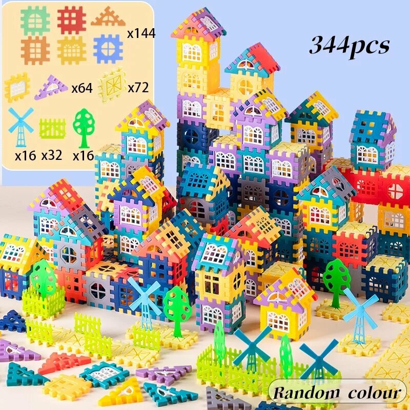 3D блоки для детей, 344pcs, ABS пластик