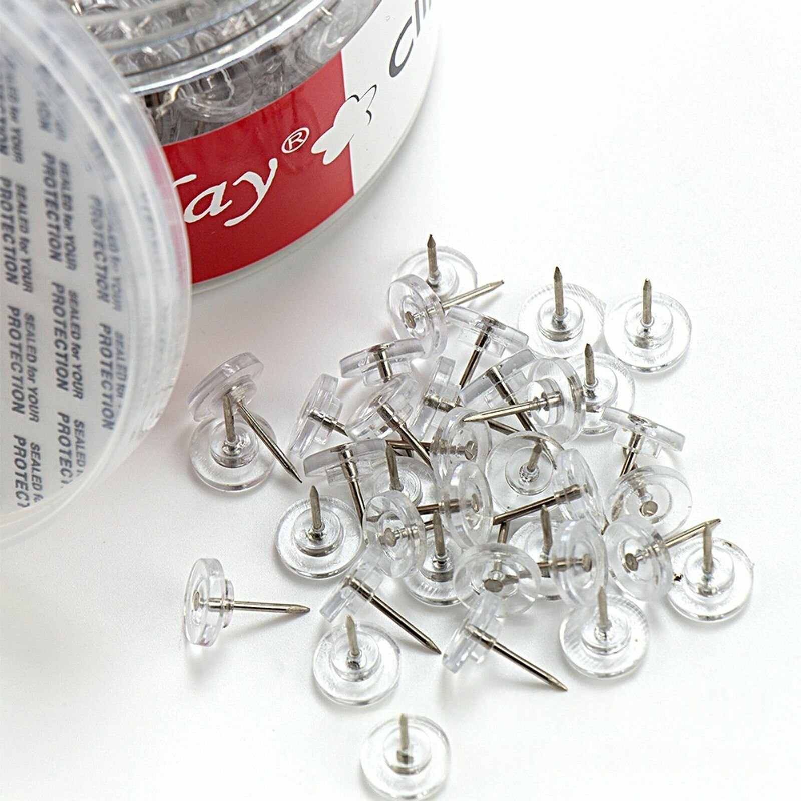 Круглые плоские кнопки с футляром