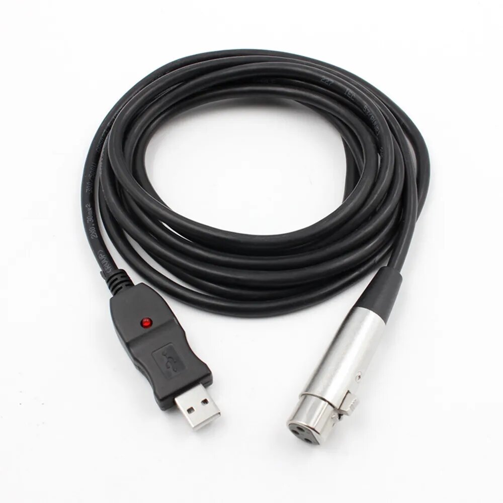 USB-папа-гнездо XLR для микрофона USB-кабель для подключения микрофона новый
