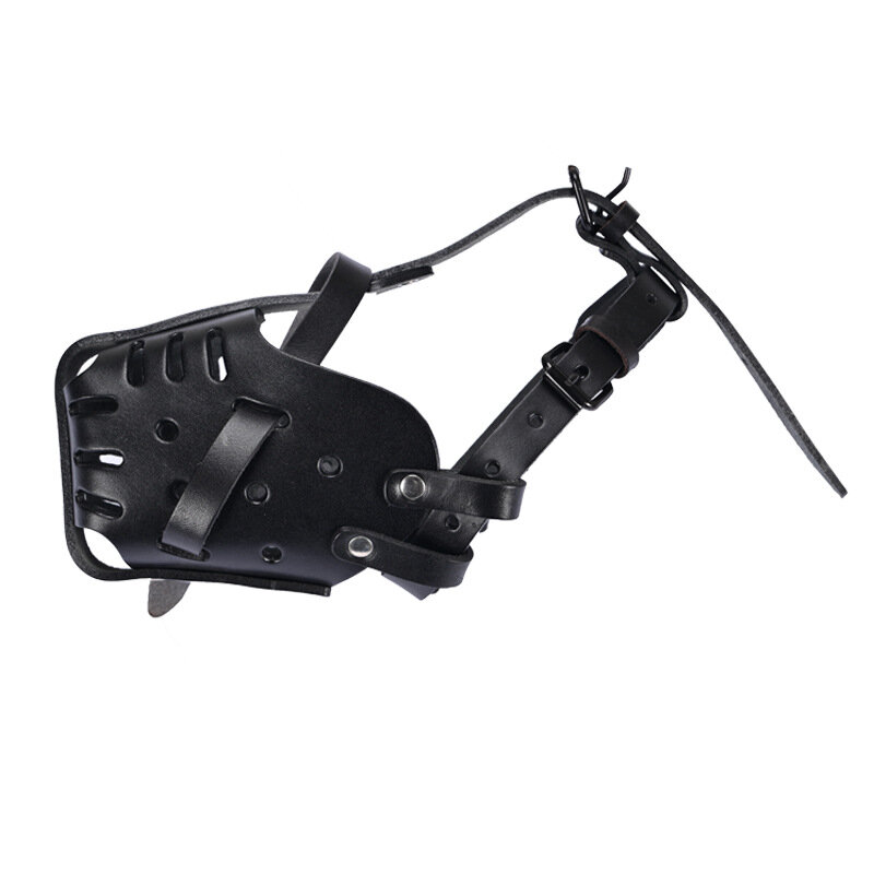 Носовой мешок для ротвейлера, рабочий собака, малинуа, немецкий овчарка, анти-грызущий мешок, нержавеющая сталь, кожаный мешок, мешок для дрессировки собак, полушаровидный