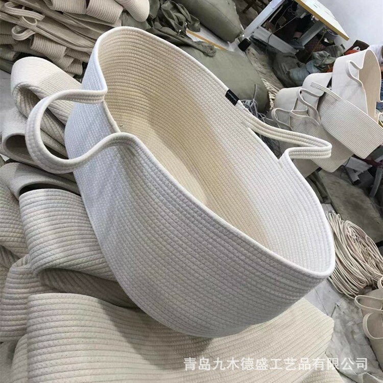 Хлопковая веревочная корзина для младенцев, портативная ручная колыбель, корзина для новорожденных, спальное место для младенцев