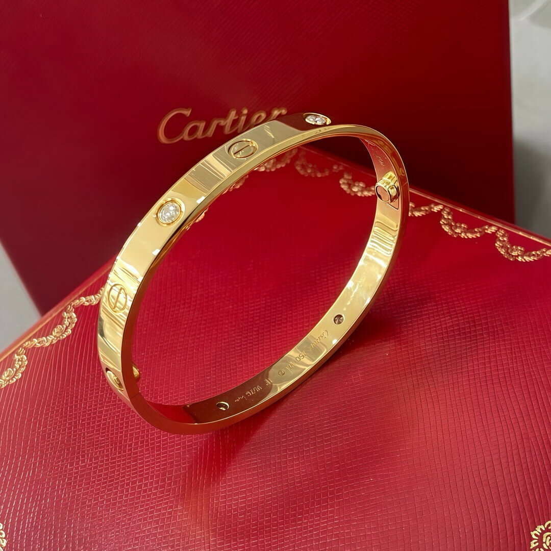 [Подержанные 99 новых] Парные браслеты Cartier для мужчин и женщин, серия Love, розовое золото 18 карат, золотые браслеты, классические мужские и женские украшения, украшения для обручальных колец,