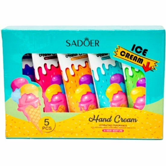 Набор парфюмированных кремов для рук Sadoer ICE CREAM, 5 шт.* 20 г.