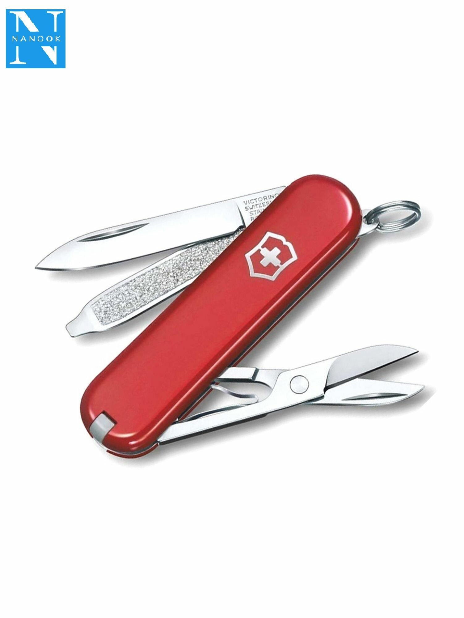 Нож-брелок VICTORINOX Classic SD 0.6223. G красный, 58 мм, 7 функций