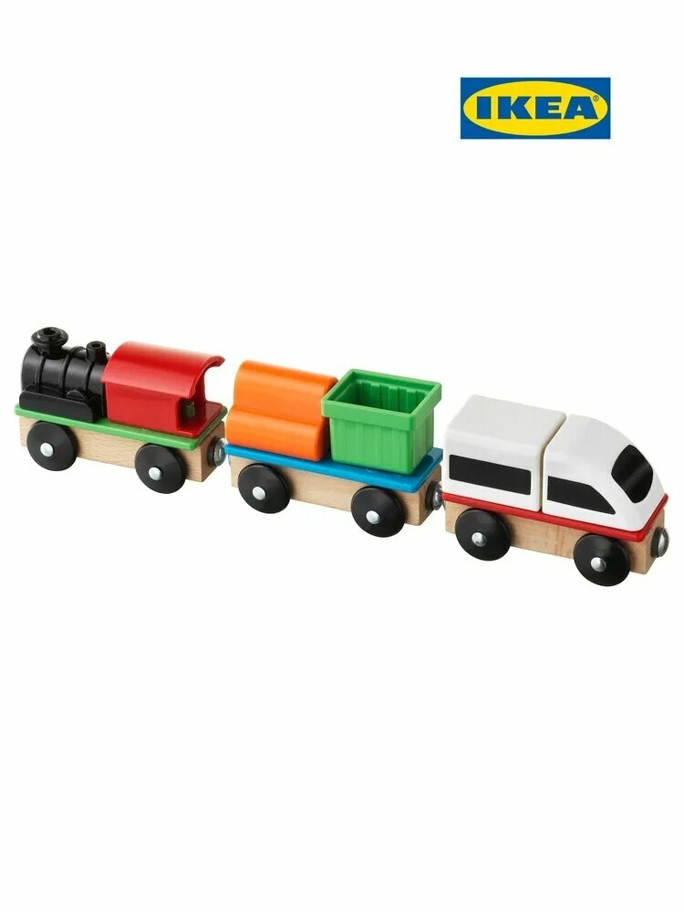 IKEA LILLABO развивающие игрушки, набор игрушечных поездов