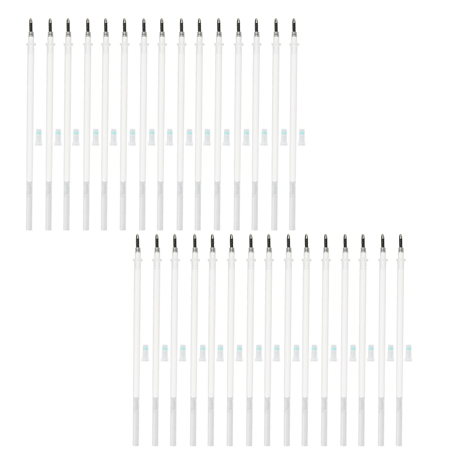 30pcs Tattoo Skin Marker Pen Cores 1mm Tip 13cm Length Water Washable Microblading Marking Refill Accessory White